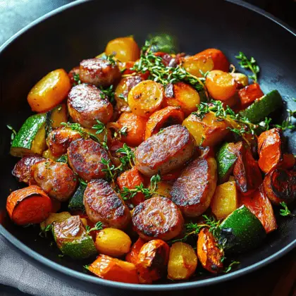 Sausage Dinner with Roasted Veggies Recipe