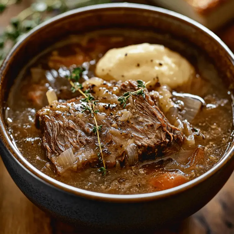French Onion Beef Short Rib Soup Recipe